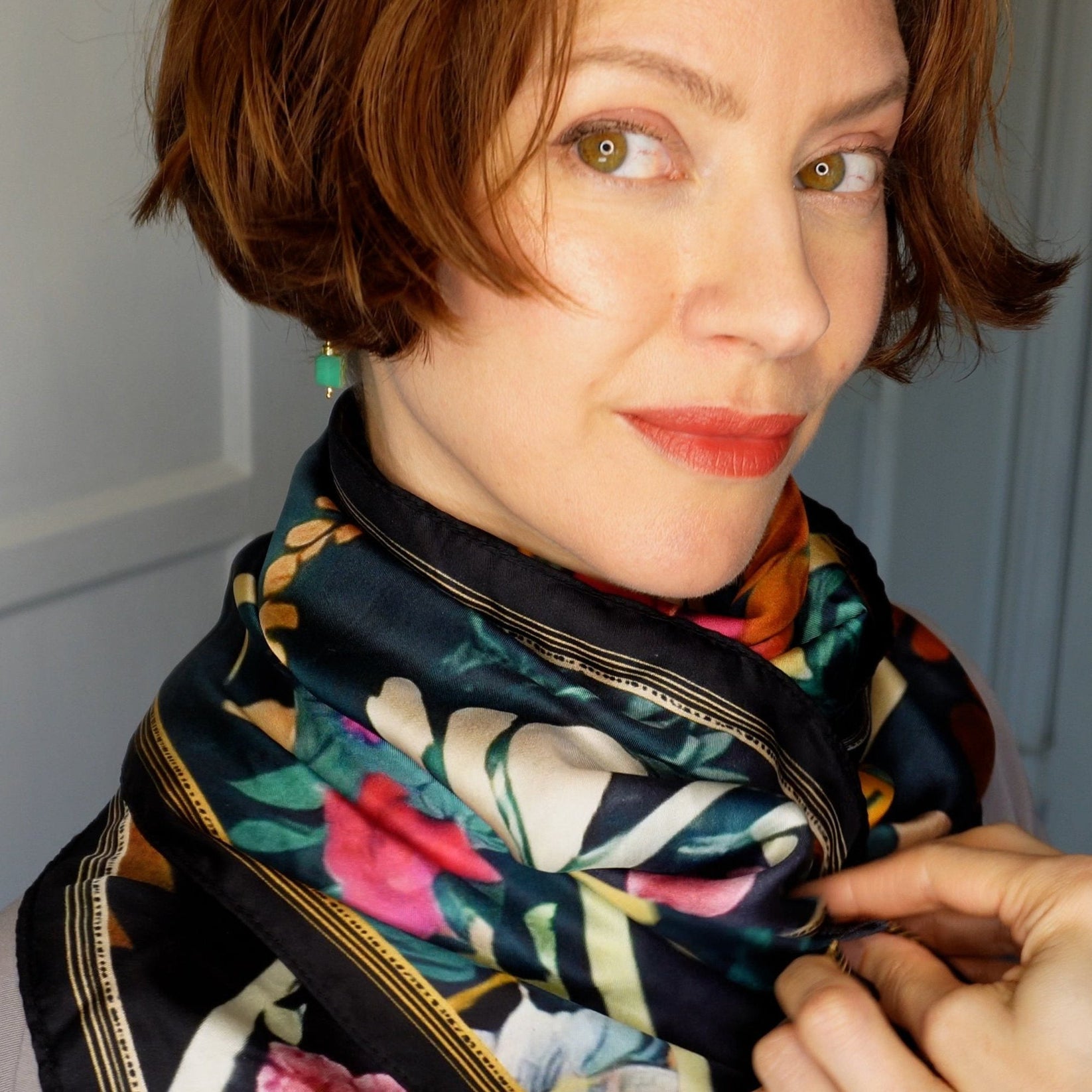 Fiona 100% Silk Scarf Deep Jewel Tones – Haelix Designs